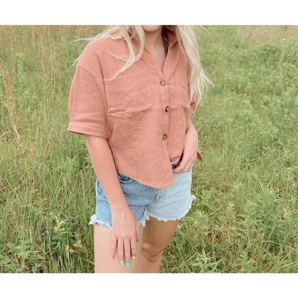 SEWN AND SEEN | Tops | New Sewn And Seen Sunrise Button Down Shirt In ...